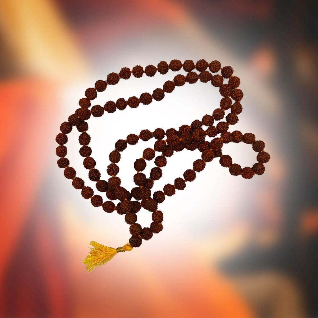 Rudraksha Jaap Mala for Pooja Japa 108+1 Bead | Hindu temple Stores
