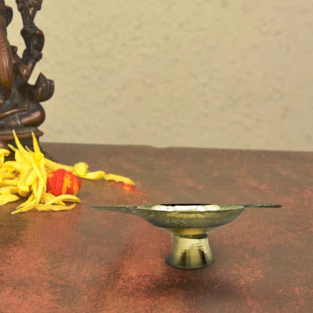 Handmade Indian Brass Small Diya for home pooja | Hindu Temple Stores